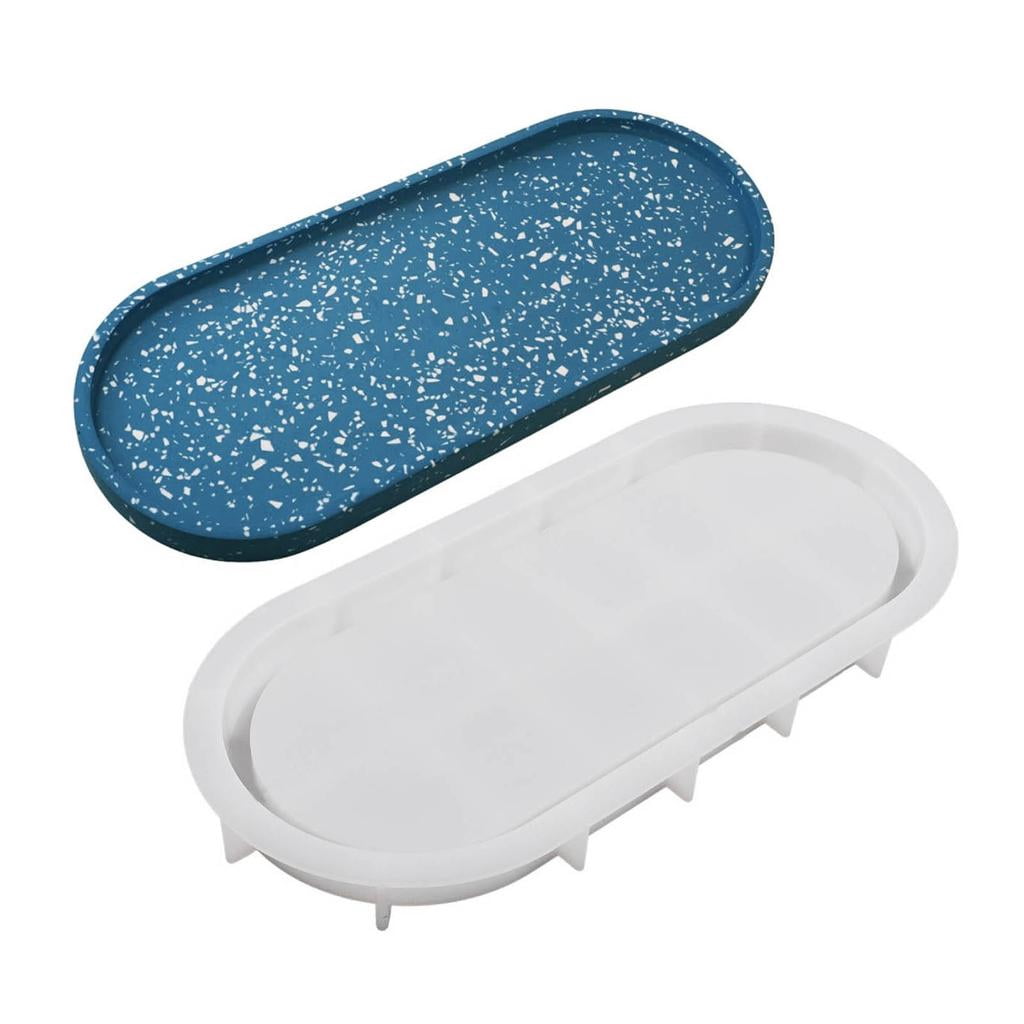 Osdhezcn Elliptical Disc Storage Tray Mold DIY Crystal Epoxy Resin ...
