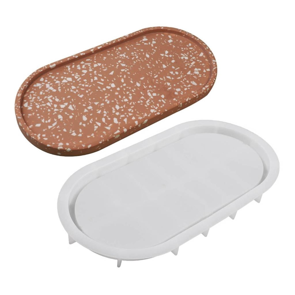 Osdhezcn Elliptical Disc Storage Tray Mold DIY Crystal Epoxy Resin ...