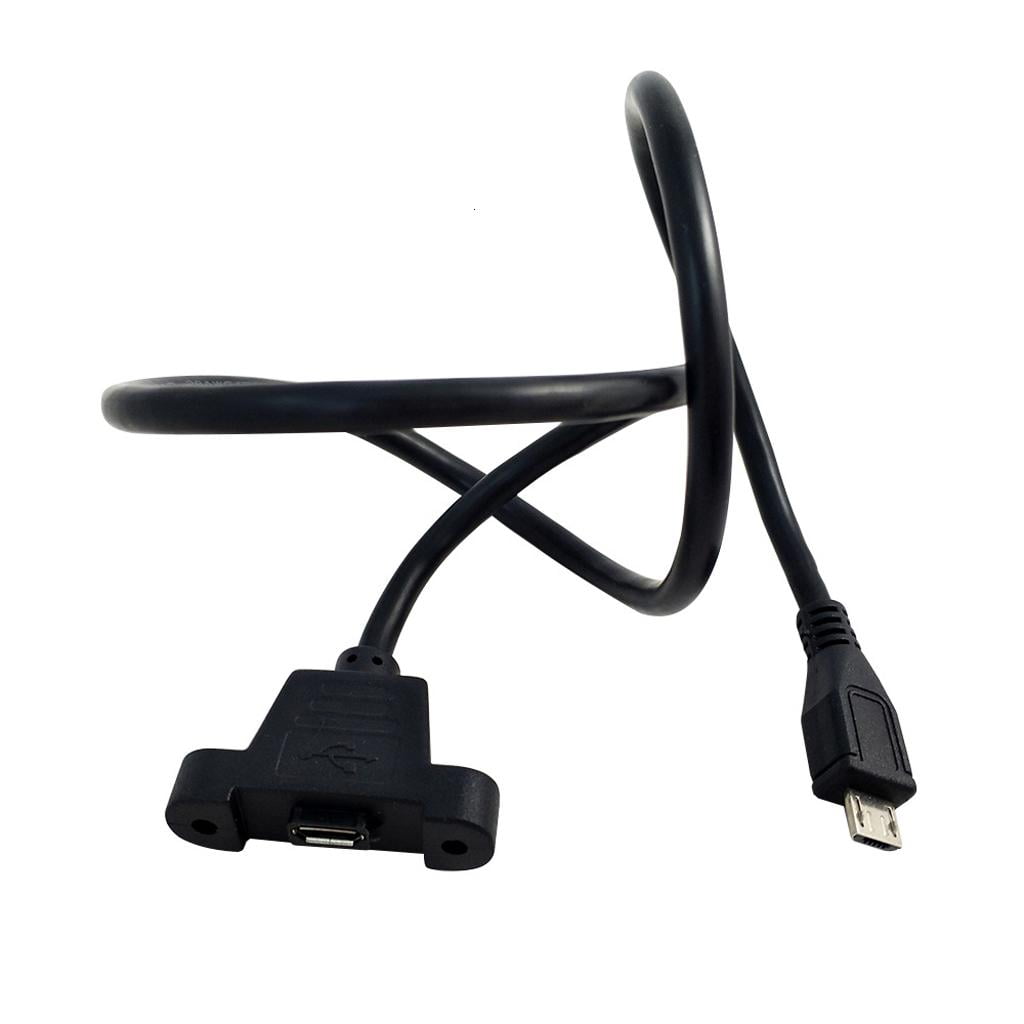Osdhezcn Extension Cable with Screw Panel Mount Hole 30/50cm Micro USB ...