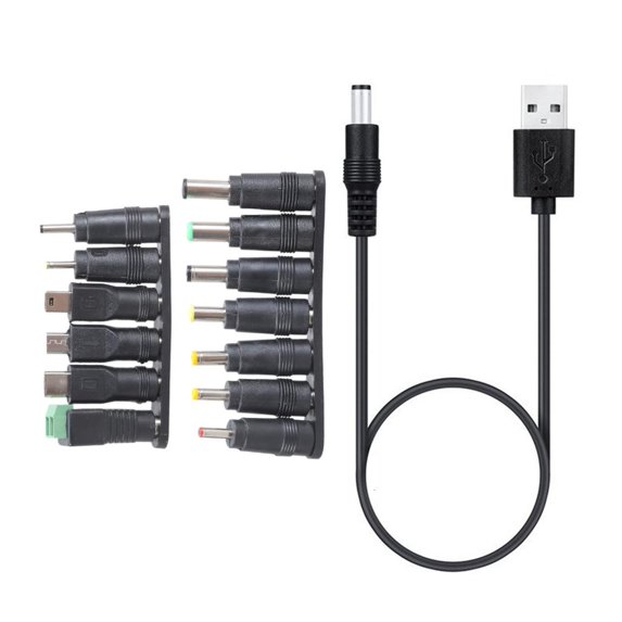 Osdhezcn Flexible USB to DC5521 Power Cable 13 Connectors for Easy ...