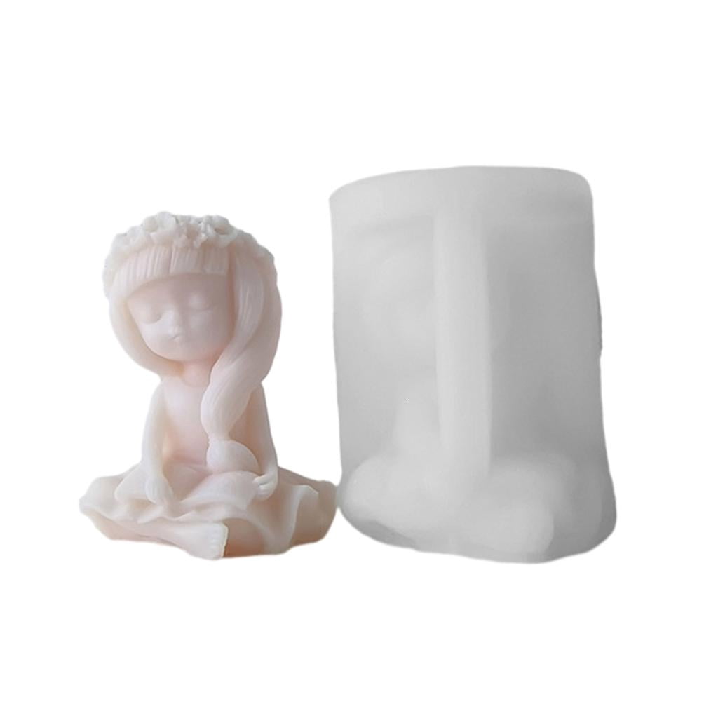 Osdhezcn Flower Fairy Beauty Girl Silicone Mold Plaster Dolls ...