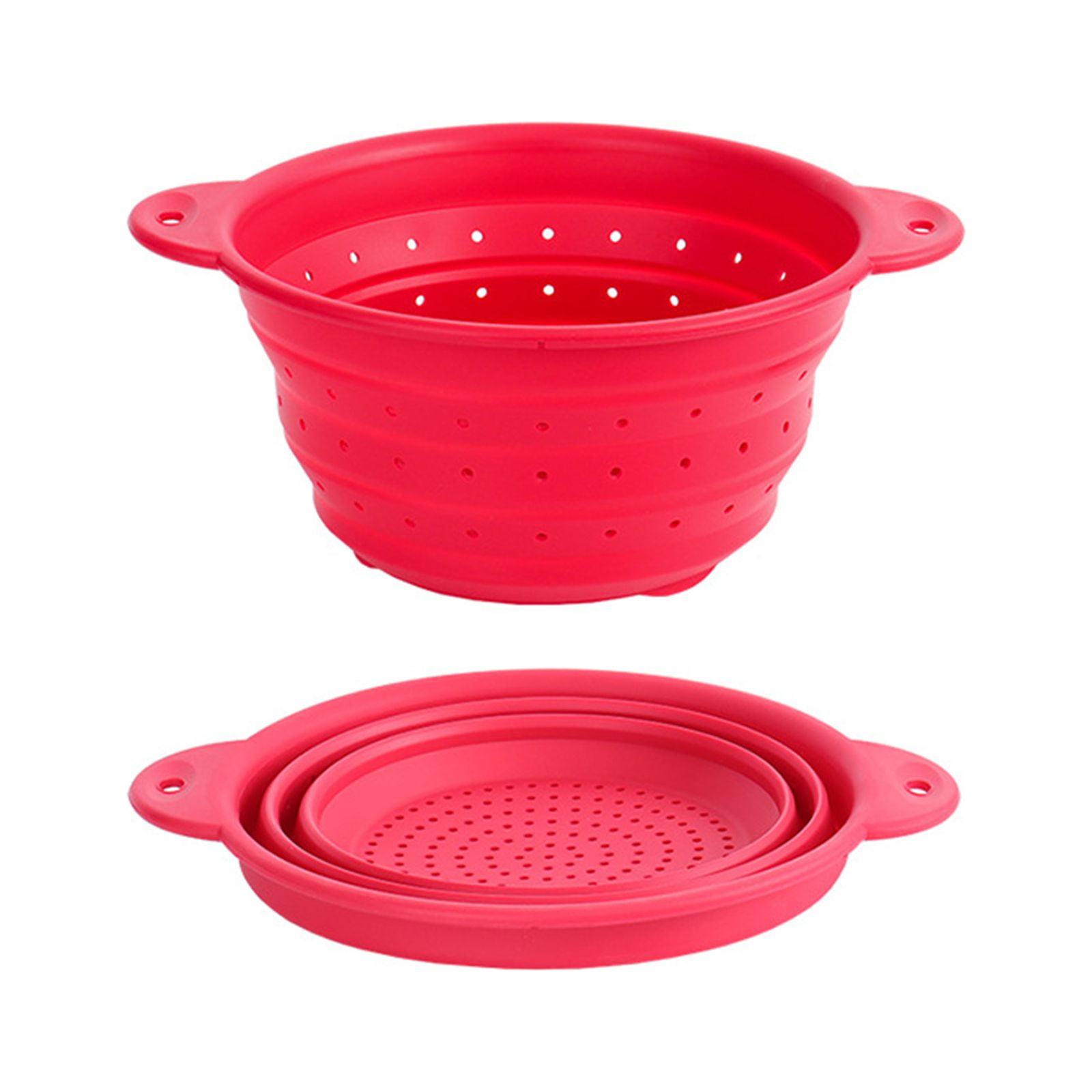 Osdhezcn Foldable Silicone Colander Fruit Vegetable Washing Basket ...
