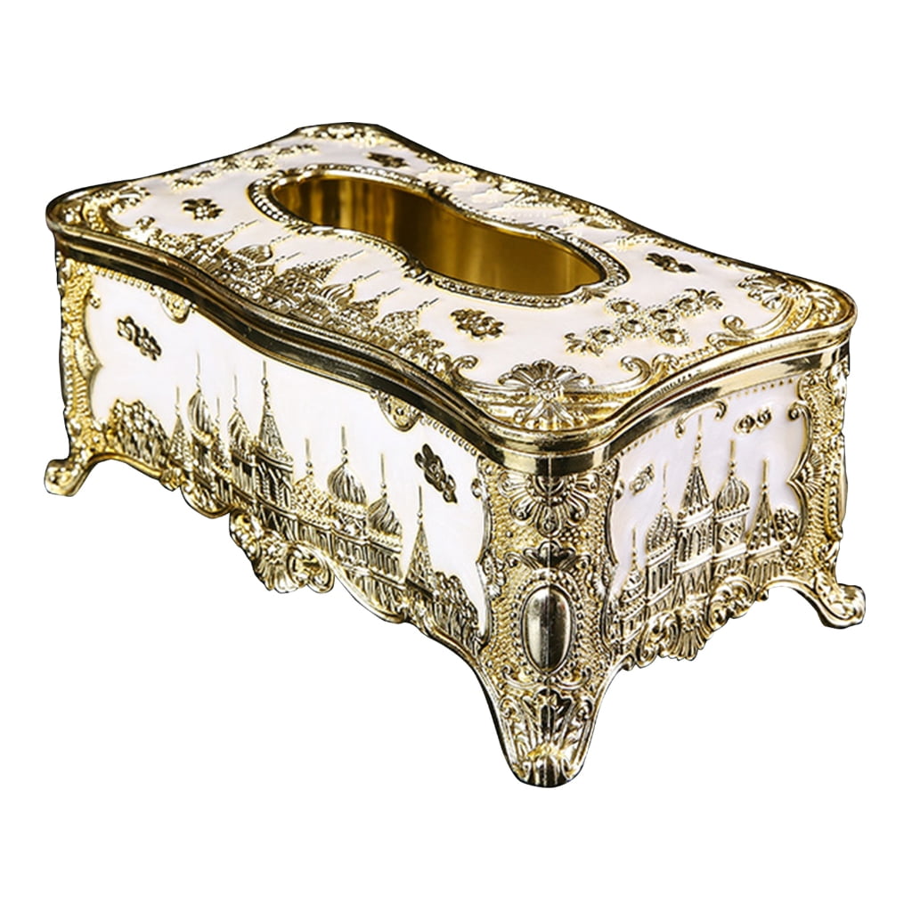 Osdhezcn Functional tissue box Luxurious Castle-Tissue Box Elegant ...