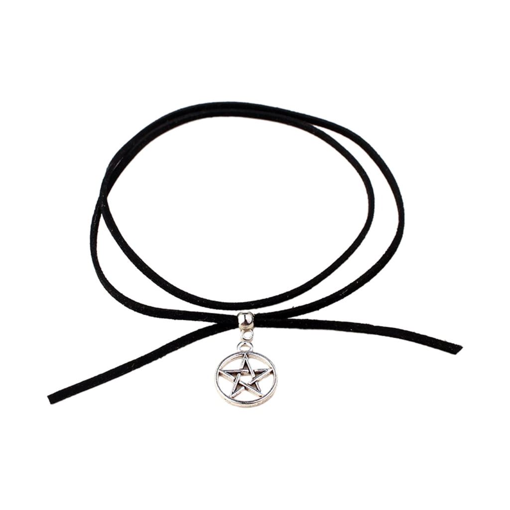Osdhezcn Goth Heart Star Sun-Moon Cross-Pendant Choker Chain Classic ...