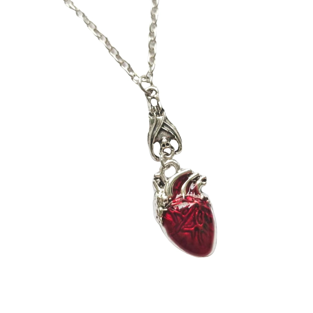 Osdhezcn Gothic Vampires Bat Heart Pendant Necklace Fashionable Witch ...