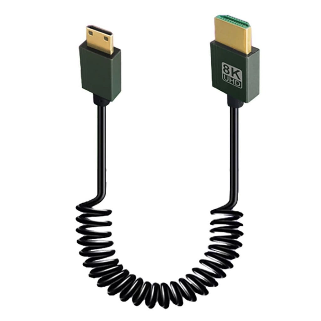 Osdhezcn High Speed 8K HDTV Coiled Cable A to C Male to Male Cable for ...