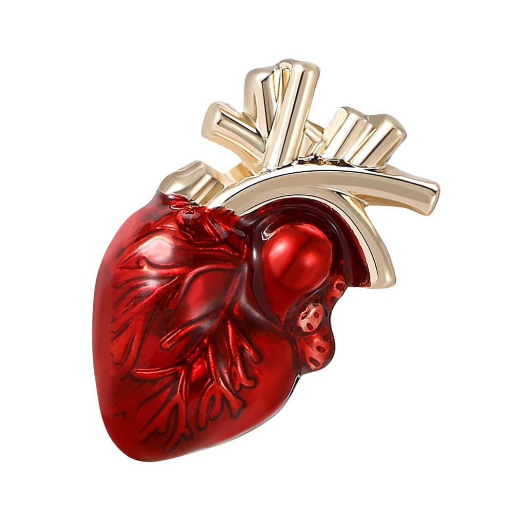 Osdhezcn Human Body Organ Pin Heart Shaped Brooch Elegant Jackets Bag ...