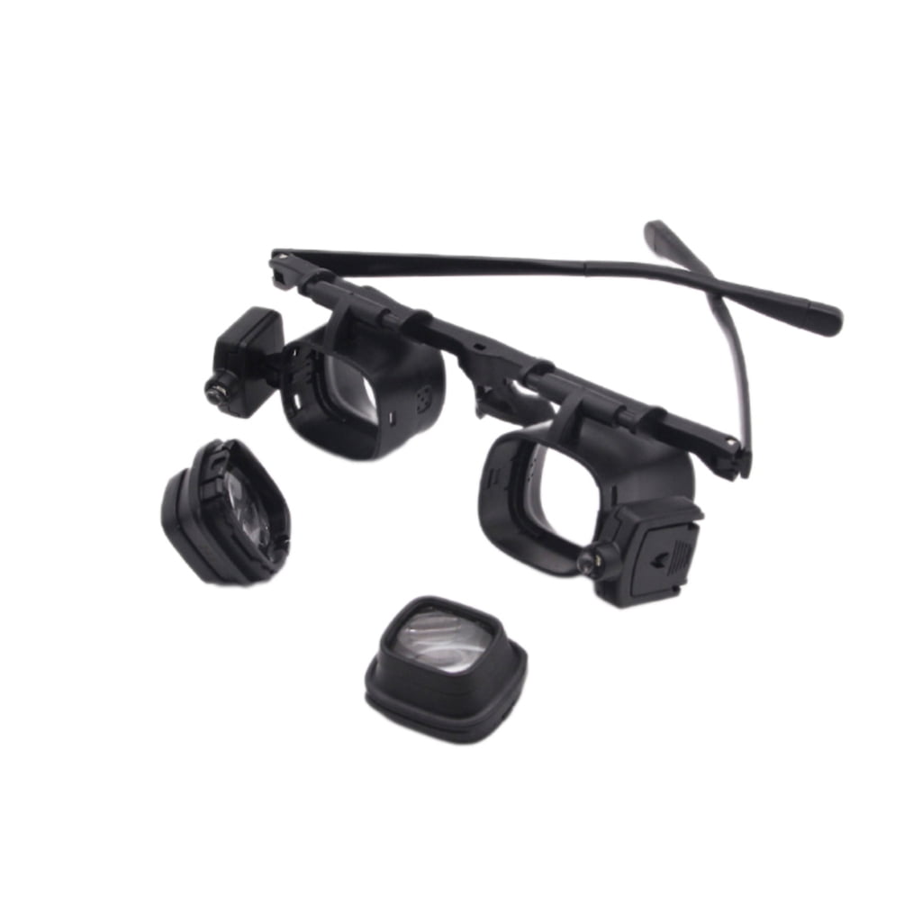 Osdhezcn Illumination Magnifying Glass for Watch Repairing 2 4 6 10 22X Eye Loupes Head Mounted ...