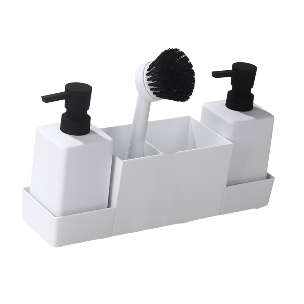 Osdhezcn Kitchen Soap Dispenser and Sponge Holder with Storage Tray for ...
