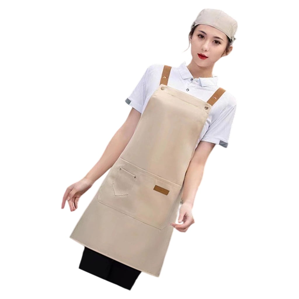 Osdhezcn Kitchen Staff Apron Splashproof Waterproof Cooking Bib Apron ...