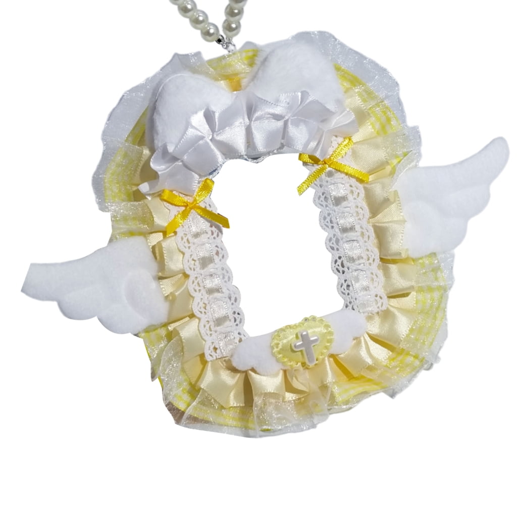 Osdhezcn Lace Trim Photocard Holder with Beaded Chain Plush Cats Ears ...