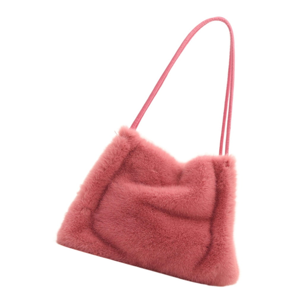 Osdhezcn Large Capacity Furry Bucket Handbag for Everyday Use and ...