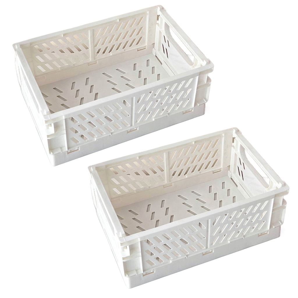 Osdhezcn Mini Plastic Basket Mini Foldable Desk Crates Storage Box ...