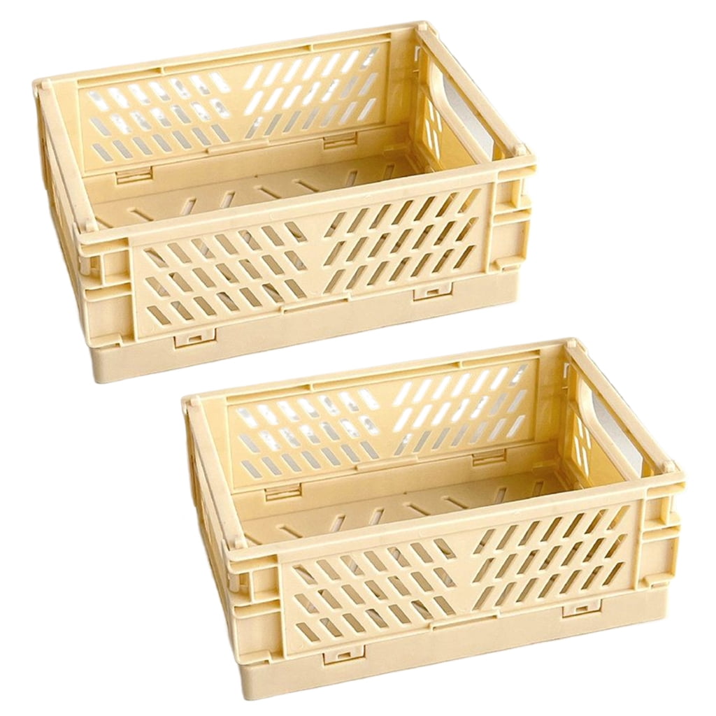 Osdhezcn Mini Plastic Basket Mini Foldable Desk Crates Storage Box ...