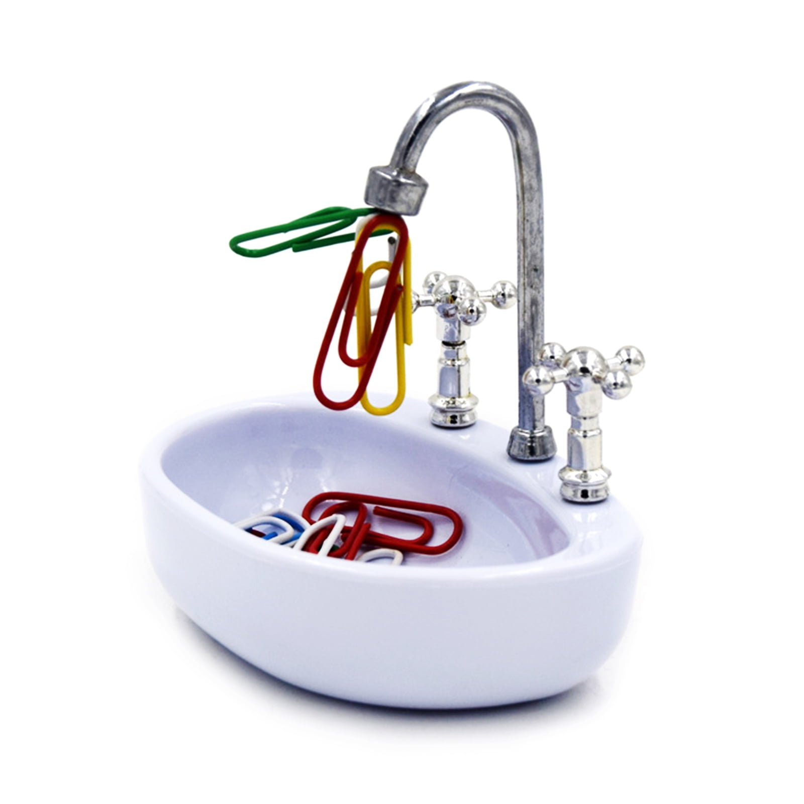 Osdhezcn Miniature Washbasin Paper Clip Holder Dollhouse Decor for ...