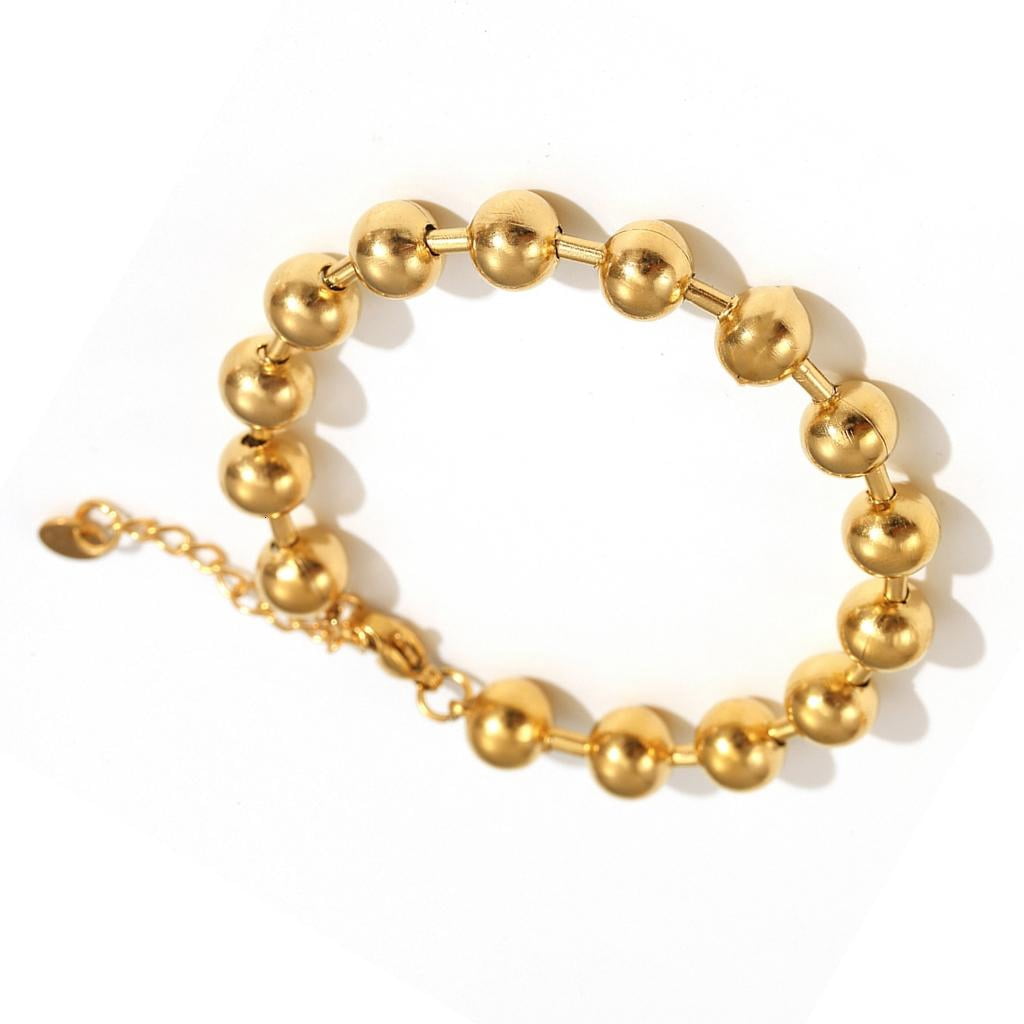Osdhezcn Modern Round Bead Chain Bracelet Adjustable Sizing Sturdy ...