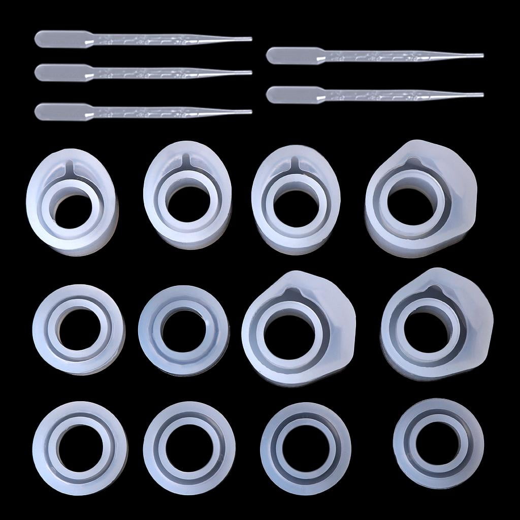Osdhezcn Multi Styles DIY Ring Resin Mold Silicone Aesthetic Arc Flat ...