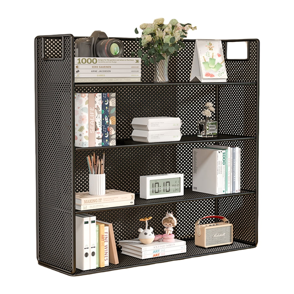 Osdhezcn Multi Tiered Display Shelf Rack Multipurpose Metal Mesh Desk ...