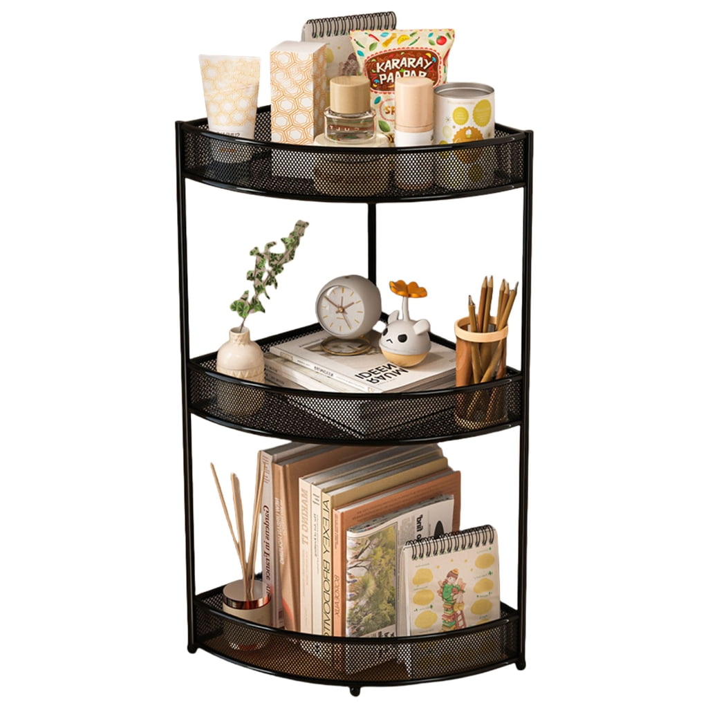 Osdhezcn Multi Tiered Display Shelf Rack Multipurpose Metal Mesh Desk ...