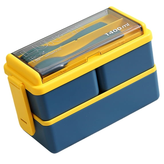 Osdhezcn Multifuntional Lunch Case Plastic Student Lunch Box Double ...