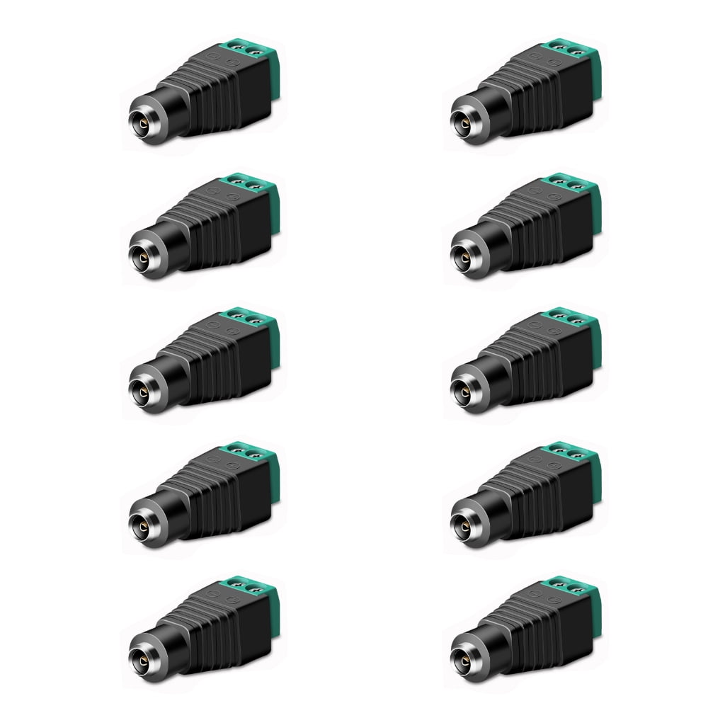 Osdhezcn Pack Of 10 DC12V-24V Power Plugs DC5.5x2.1mm Power Connectors ...