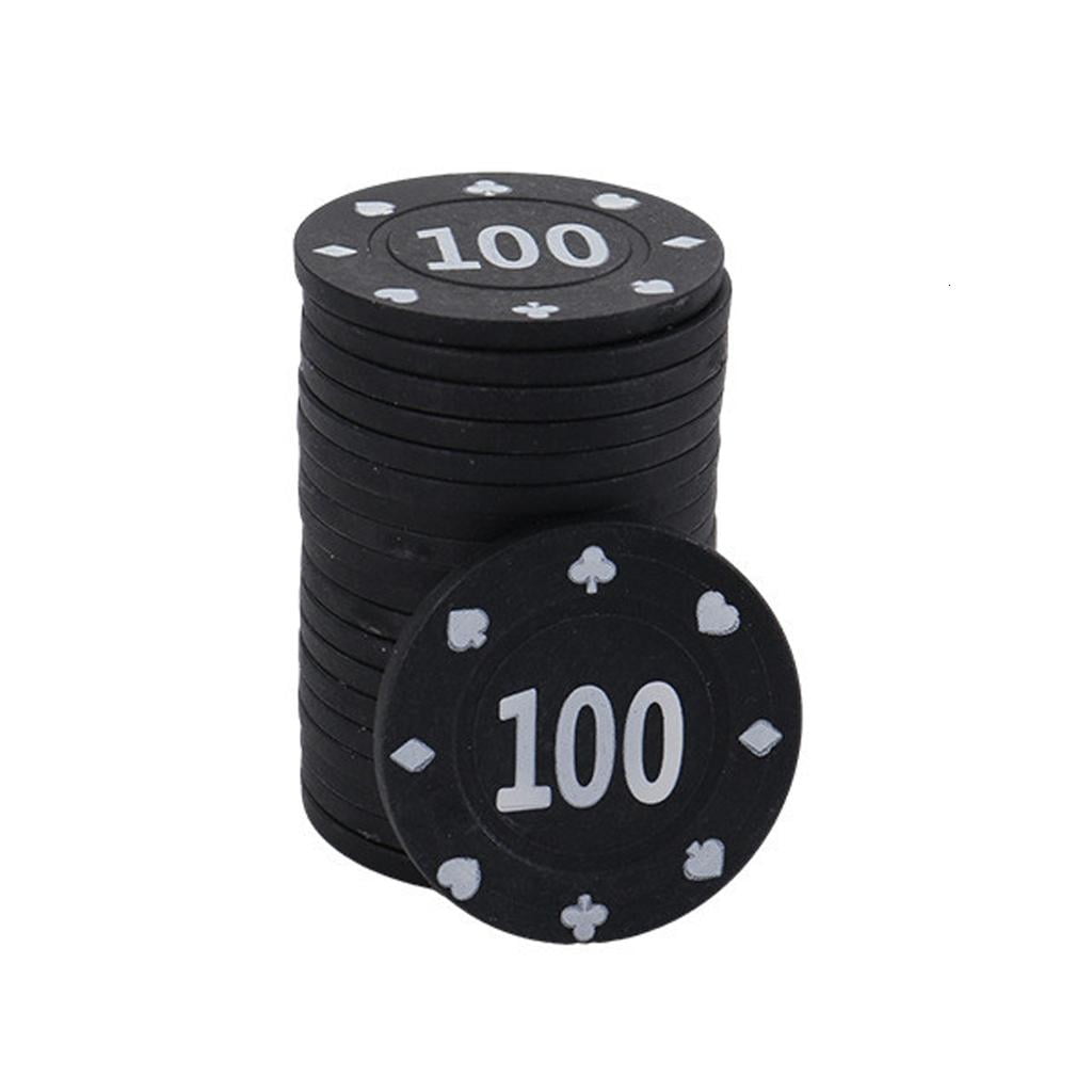 Osdhezcn Pack of 100 Casinos Poker Chip, Playings Chip Value Tokens ...