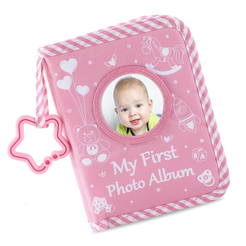 Osdhezcn Pink Bear Pattern Baby Keepsakes First Family Photo Album ...