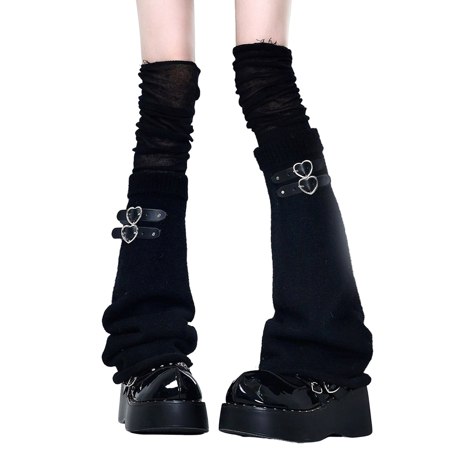 Osdhezcn Pleated Over the Knee Leg Warmers with Buckled Belt Designs ...