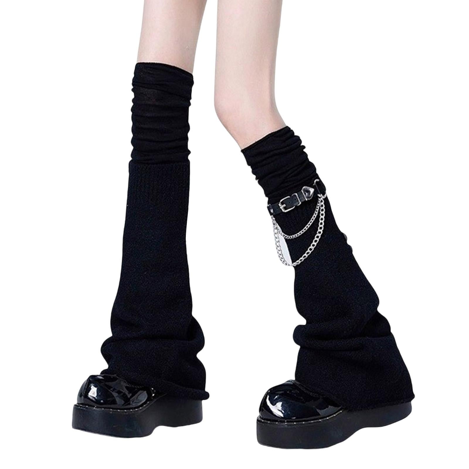 Osdhezcn Pleated Over the Knee Leg Warmers with Buckled Belt Designs ...