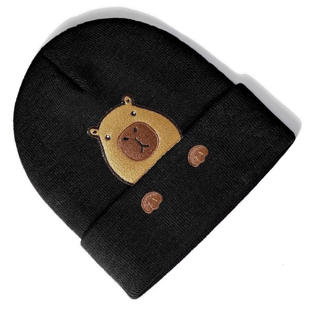 Osdhezcn Practical Acrylic Knit Capybara Hat Comfortable Embroidery ...