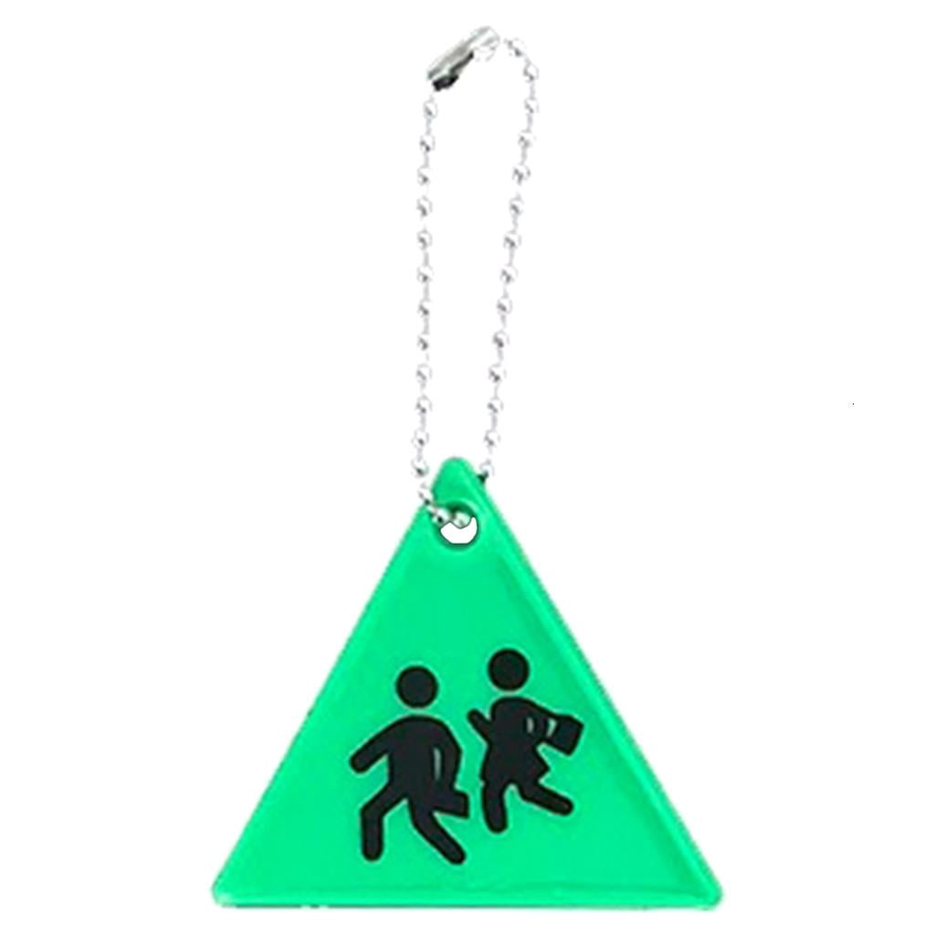 Osdhezcn Reflector Keyring Triangle Sidewalk Tags Pendant Waterproof ...