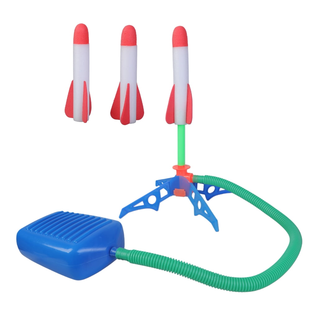 Osdhezcn Rockets Shoot Playset Toy with 3 Colorful Light Sponge Rockets ...