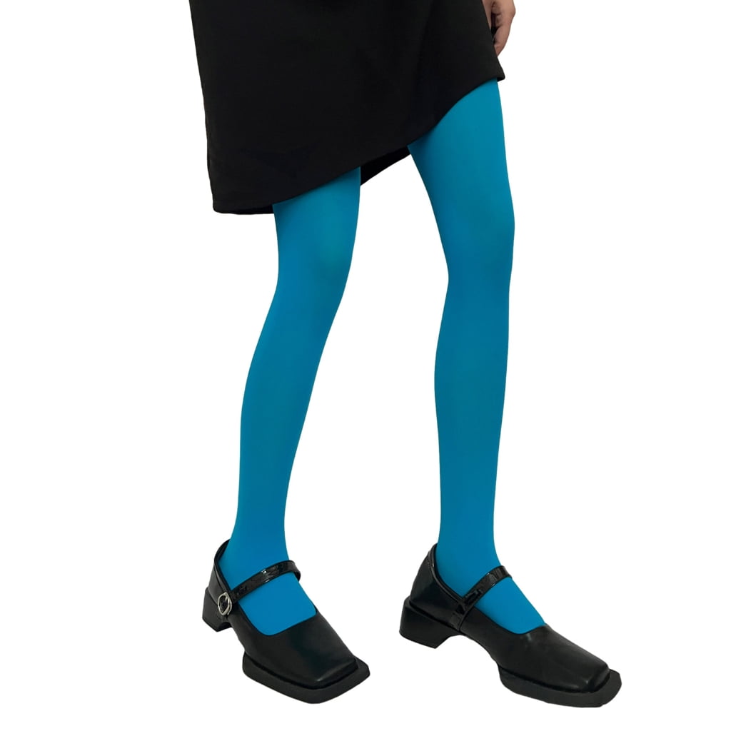 Osdhezcn Run Resistant Solid Colored Semi Opaque Footed Tights High ...