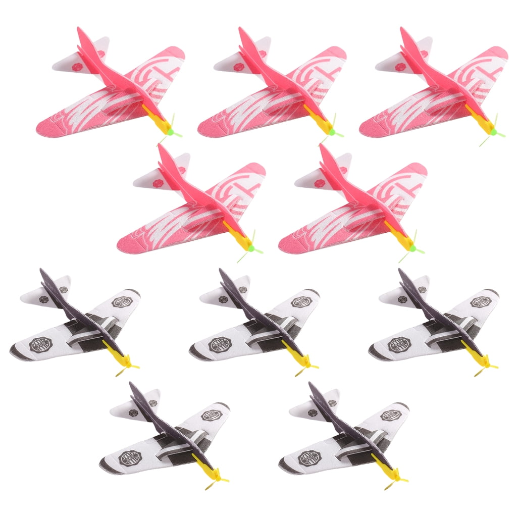 Osdhezcn Set of 10 Foam Jet Toy Flashing Gliders Plane Safe & Fun Toy ...