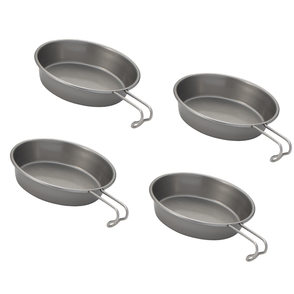 Osdhezcn Set of 4 User Friendly Functional Steel Dinnerware Set For ...