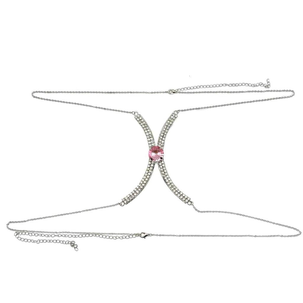 Osdhezcn Simple Body Chain Rhinestone Chest Bracket Chains Sexy Bikini Body Accessories ...
