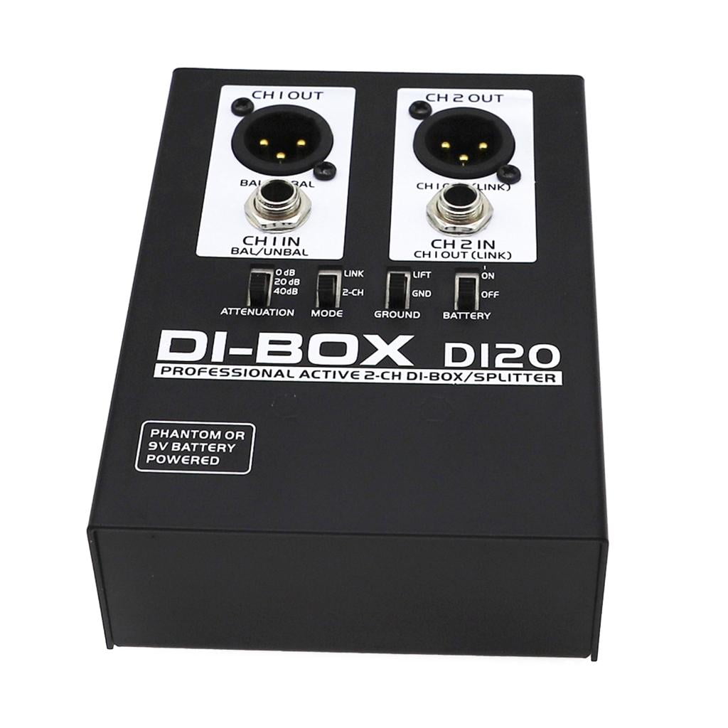 Osdhezcn Small 2 Channel Direct Box Active DI BOX for Instrument to ...
