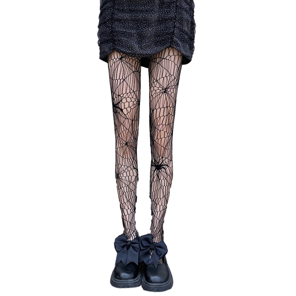 Osdhezcn Small Holes Plain Fishnet Tight Black Stretchy Pantyhose Sexy ...