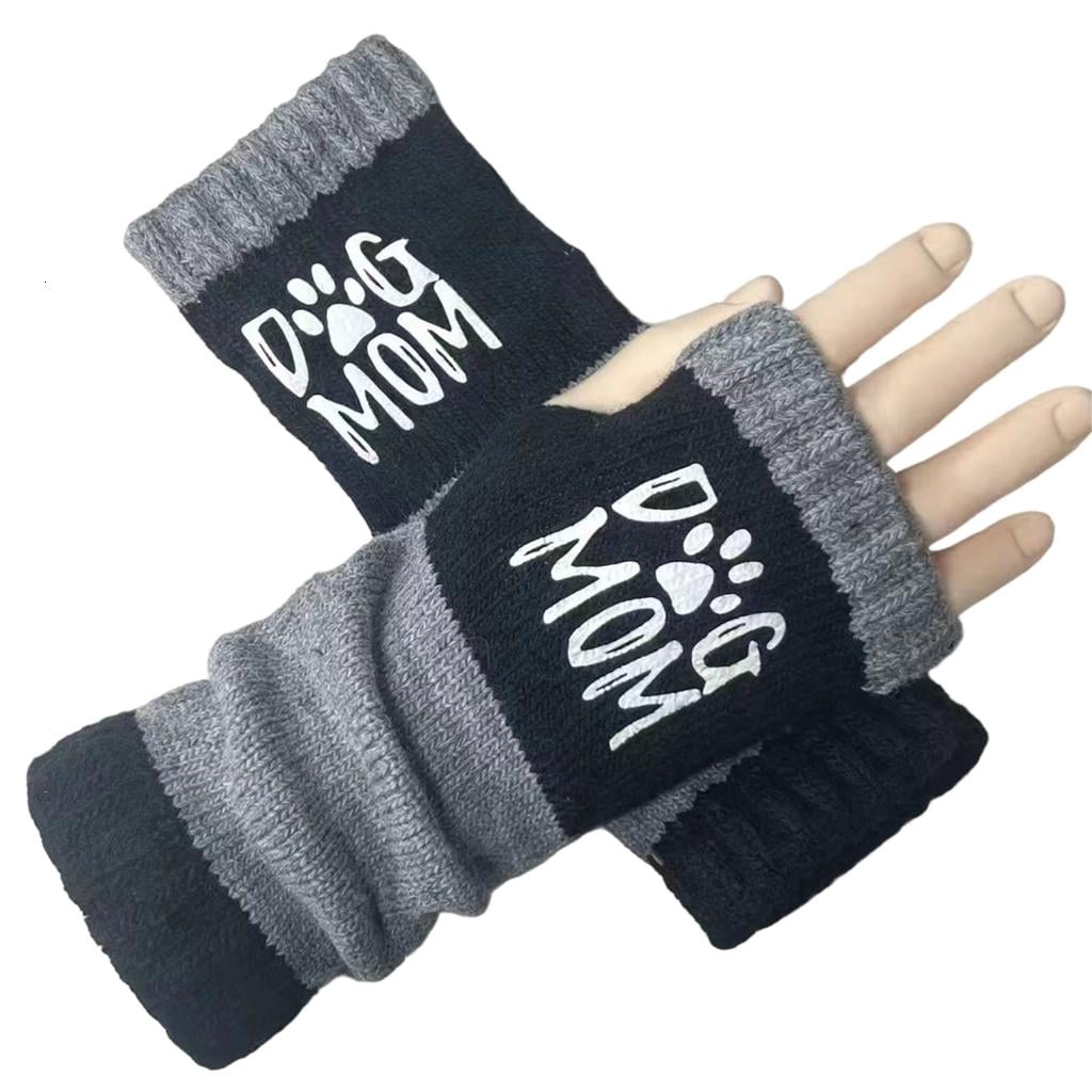 Osdhezcn Soft Warm Acrylic Gloves Splicing Knitted Gloves For Daily ...