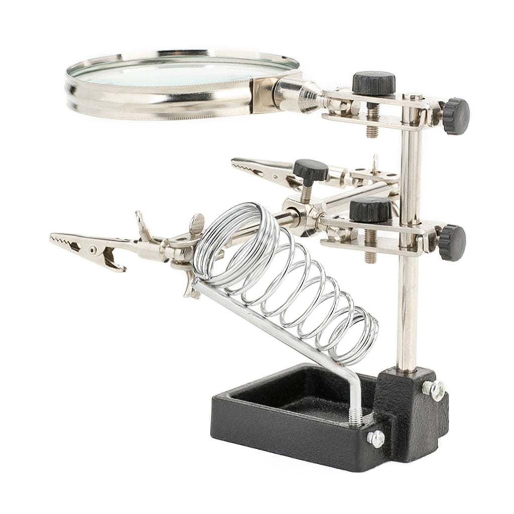 Osdhezcn Soldering Stand with Welding Magnifying Glass 2 Alligator ...