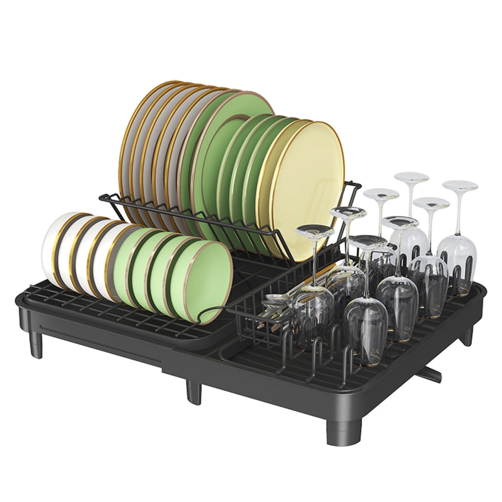 Osdhezcn Space Saving Dish Rack for Drying Plates Bowls and Silverware ...