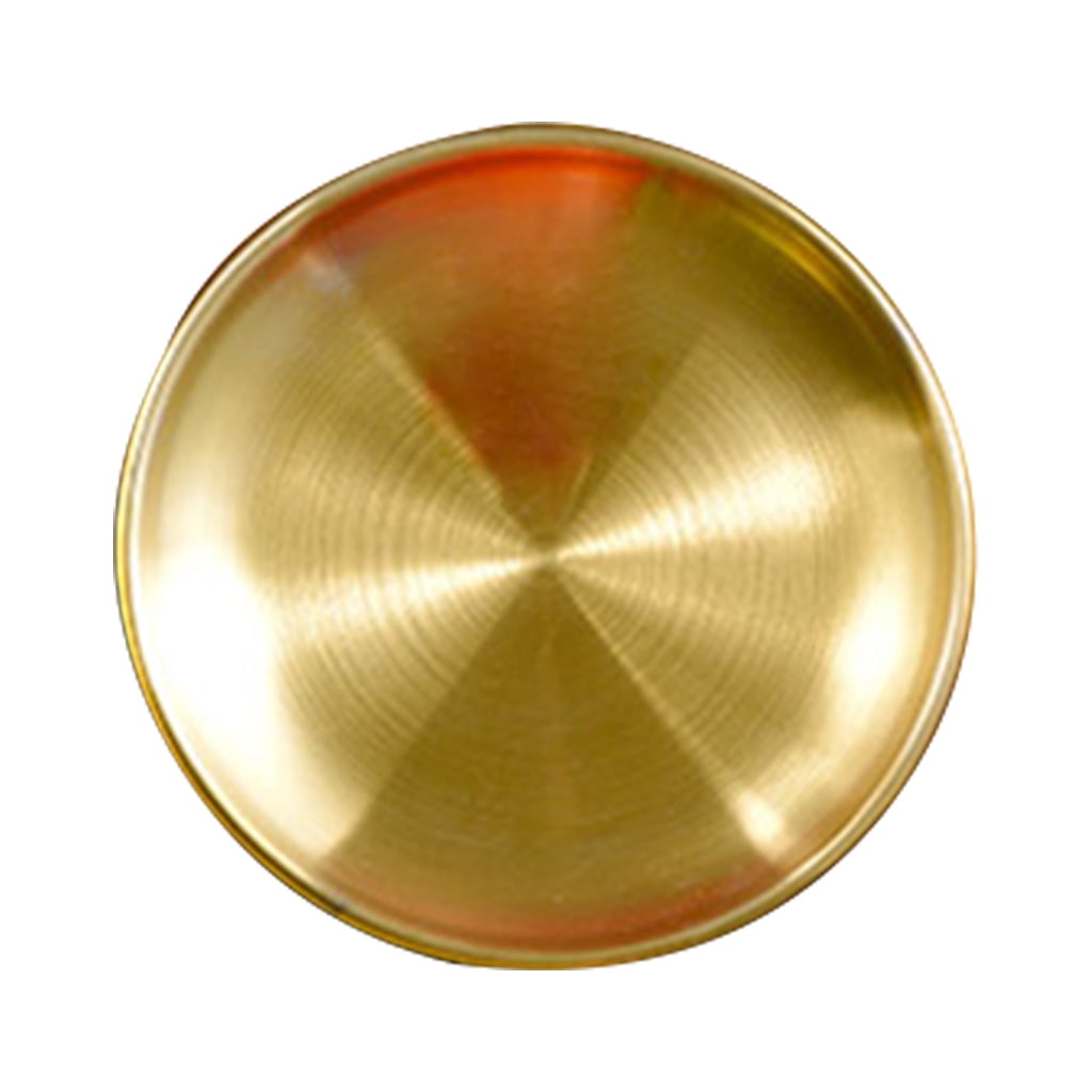 Osdhezcn Stainless Steel Plate Round Dining Plate Serving Dish Cake ...