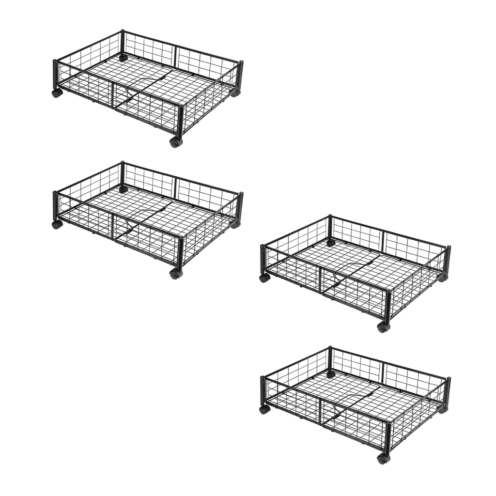 Osdhezcn Sturdy Living Space Saving Under Bed Rolling Storage Rack for ...