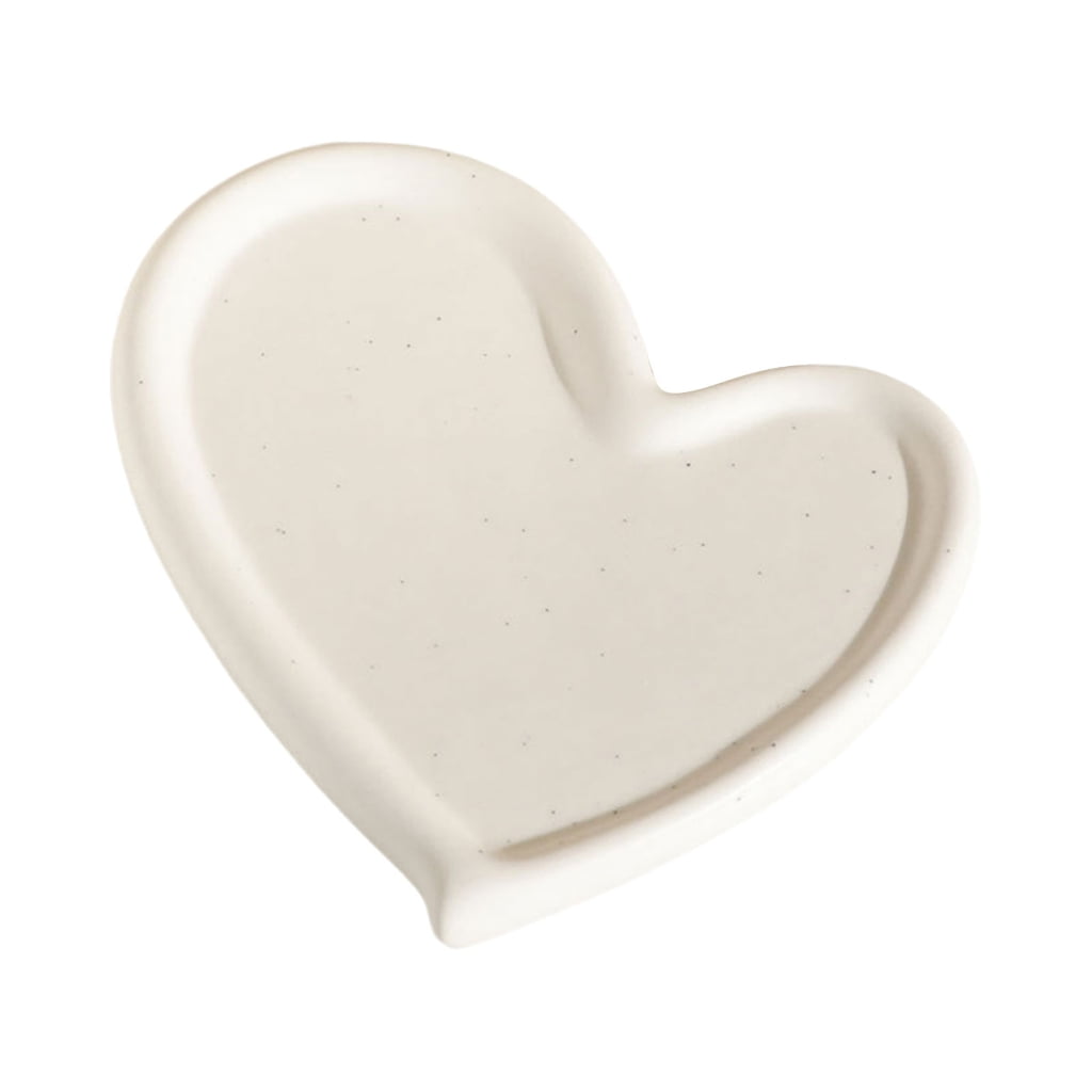 Osdhezcn Stylish Ceramic Heart Shaped Tray Portable for Jewelry and ...