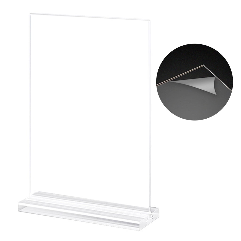 Osdhezcn T-Shape Table Menu Display Stand Acrylic Sign Holders Desktops ...