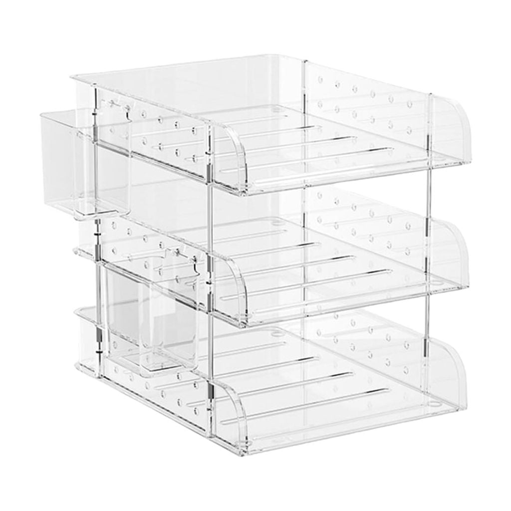Osdhezcn Tiered Paper Letter Tray Organizers Stacking Document ...