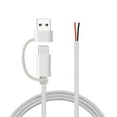 Osdhezcn USB C to 2Pin Bare Wire Open End Cable 5V/2A USB Type C Male ...