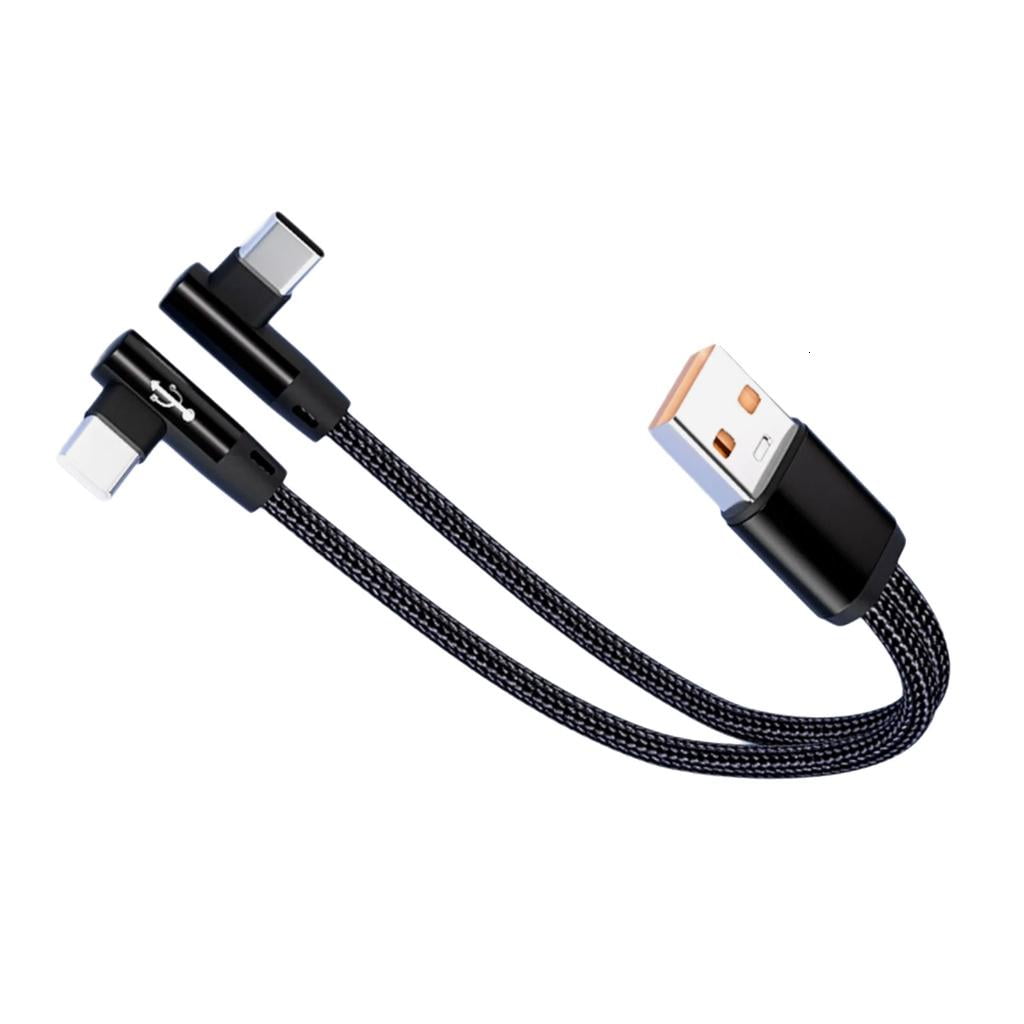 Osdhezcn USB Male To 2 TYPE C Male Plug Charging Cable Y Split Power ...