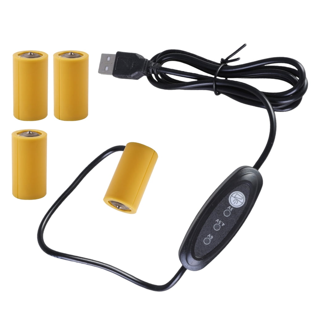 Osdhezcn USB Power Supply LR14 C Battery Eliminators Cable Replace 2 ...