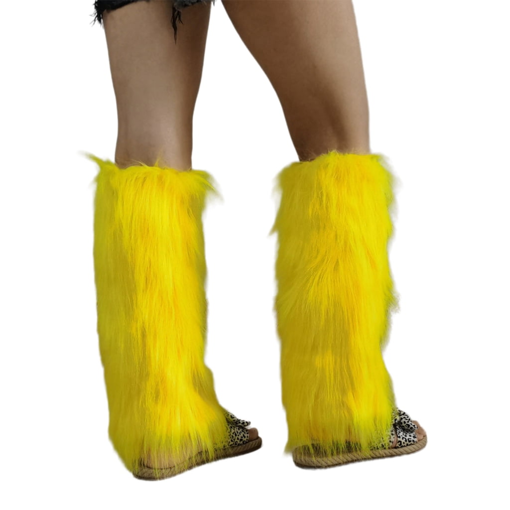 Osdhezcn Women Aesthetic Fuzzy Leg Warmer Boot Cuffs Japanese Student ...